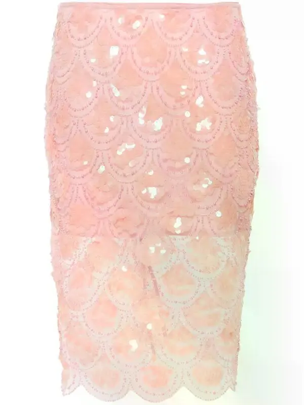 ROTATE BY BIRGER CHRISTENSEN Sequinned Pencil Skirt
