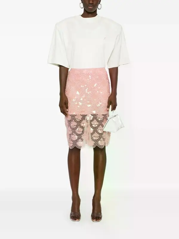 ROTATE BY BIRGER CHRISTENSEN Sequinned Pencil Skirt