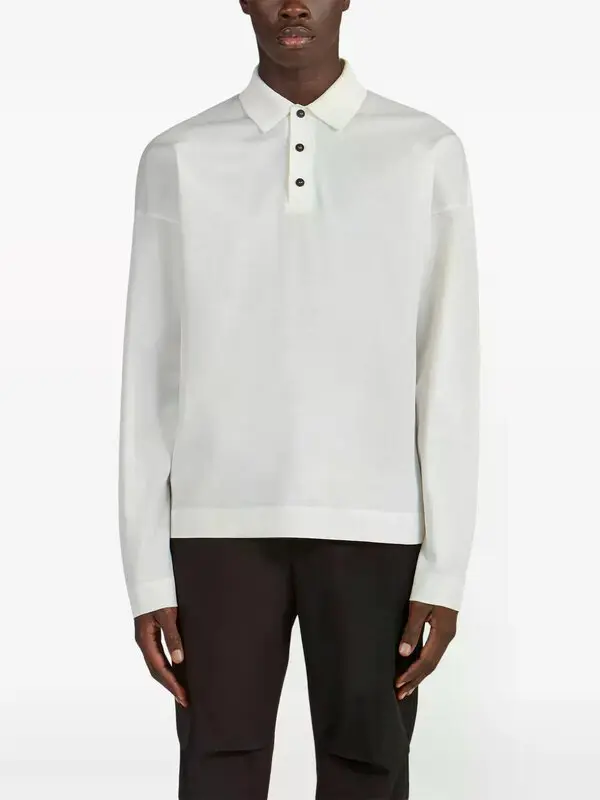 FERRAGAMO Long-sleeve Cotton Polo Shirt