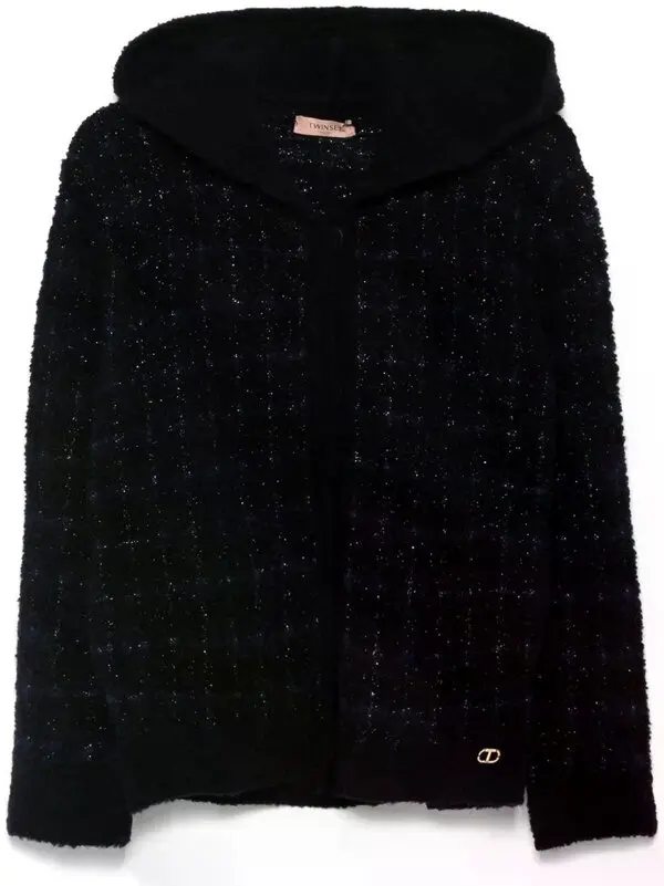 TWINSET Jacquard Knit Checked Jacket