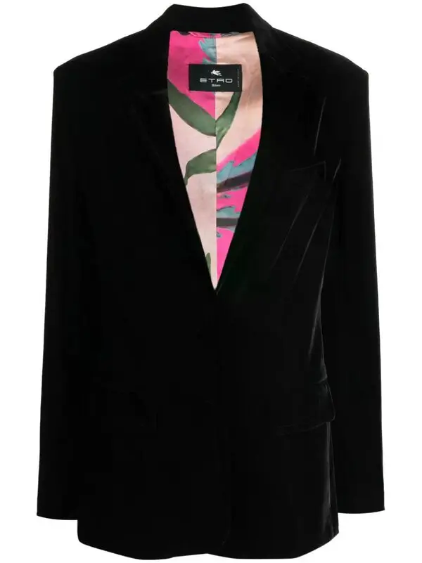 Etro Velvet Single-button Blazer