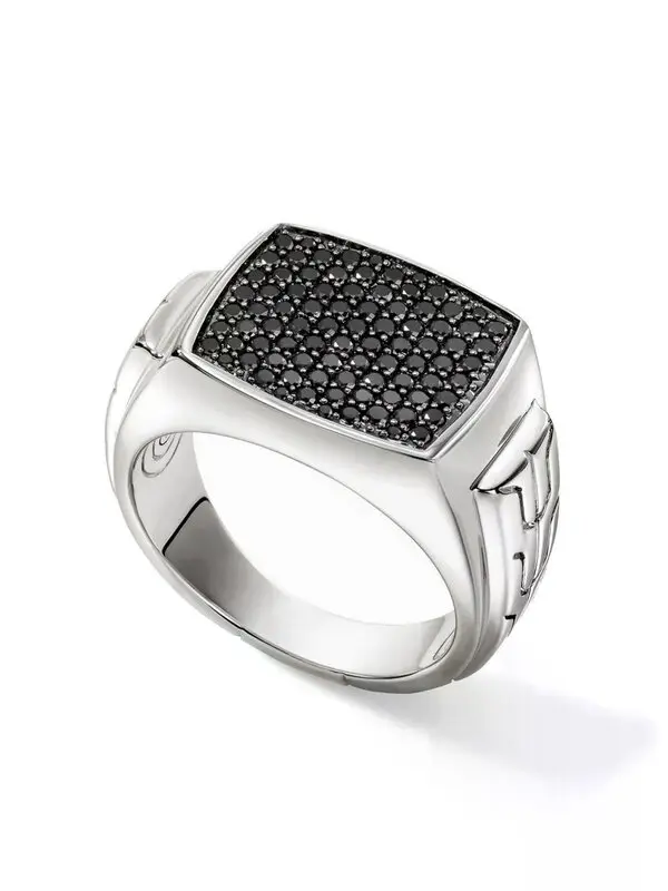 John Hardy Sterling Sapphire Signet Ring
