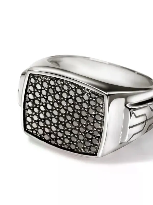 John Hardy Sterling Sapphire Signet Ring