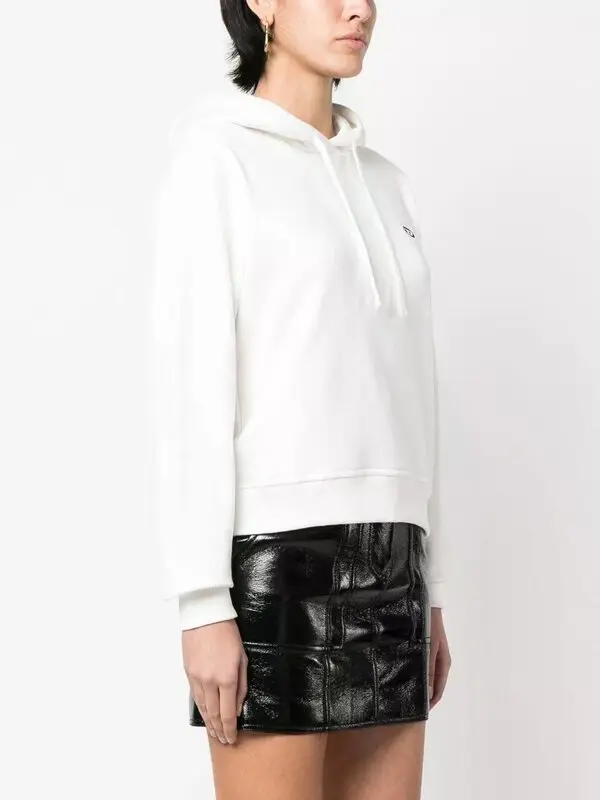 DIESEL® Logo-patch Drawstring Hoodie - White