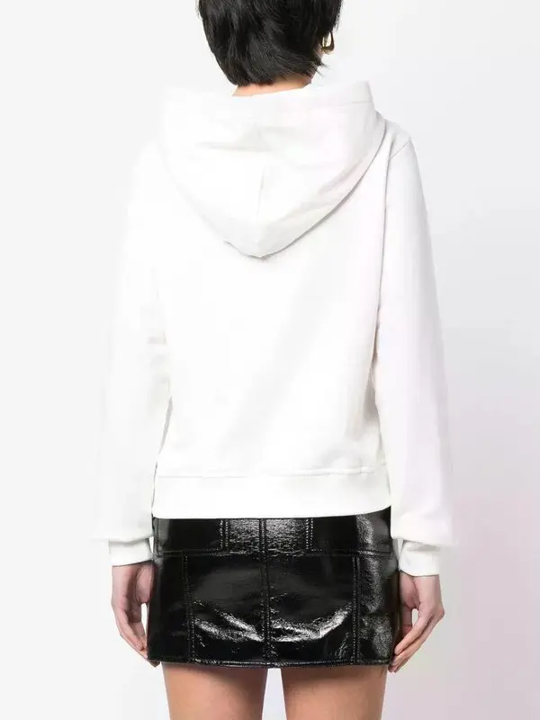 DIESEL® Logo-patch Drawstring Hoodie - White