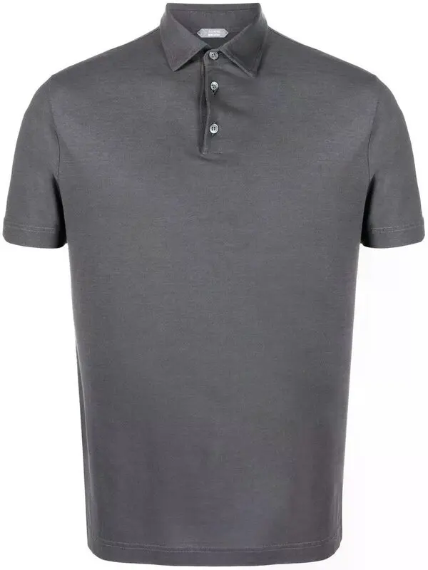 ZANONE Ice Cotton Polo Shirt - Grey