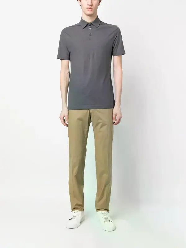 ZANONE Ice Cotton Polo Shirt - Grey