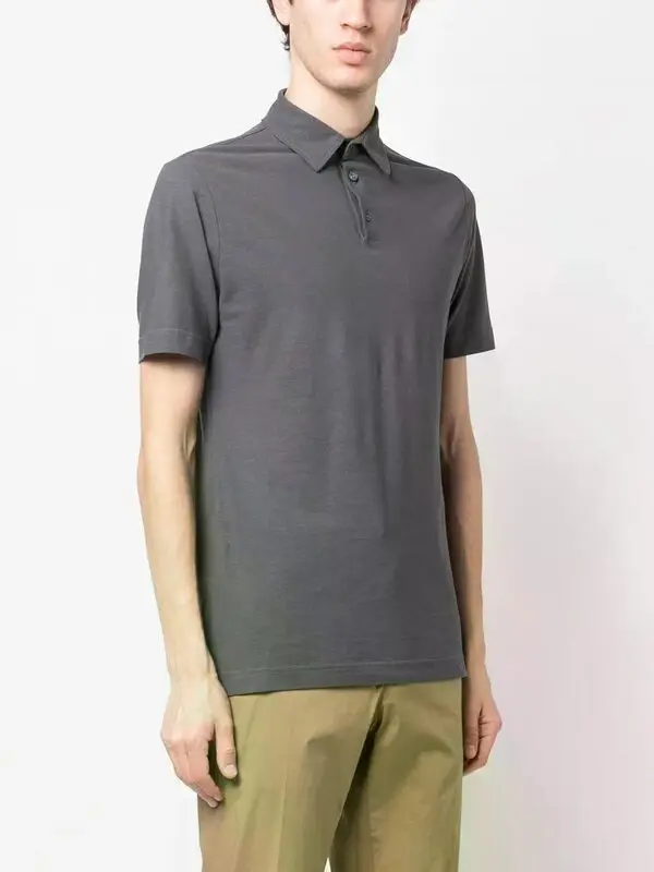 ZANONE Ice Cotton Polo Shirt - Grey