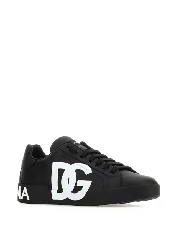 Dolce & Gabbana Portofino Logo-print Calfskin Leather Sneakers