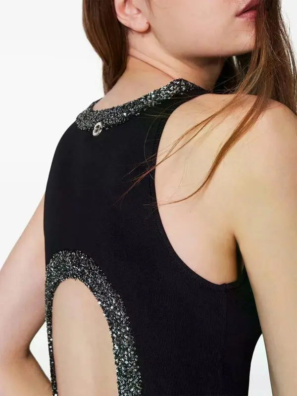 TWINSET Sequin-embellished Knitted Dress