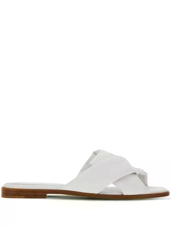 FERRAGAMO Knot-detail Leather Slides