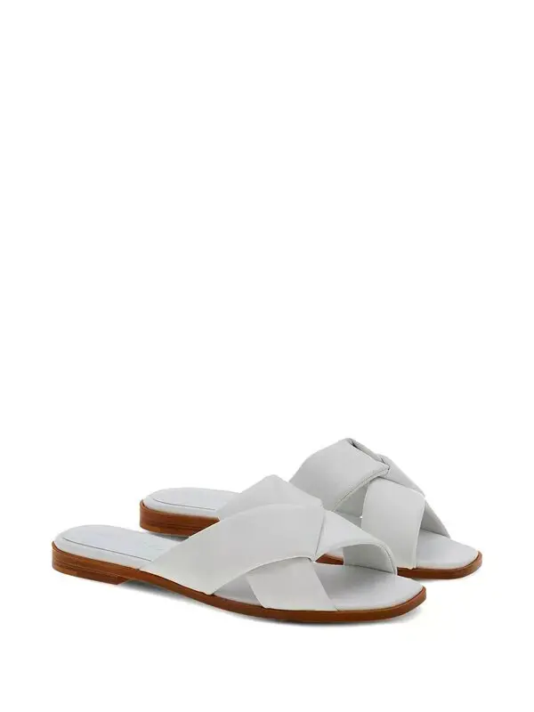FERRAGAMO Knot-detail Leather Slides