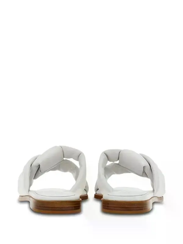 FERRAGAMO Knot-detail Leather Slides