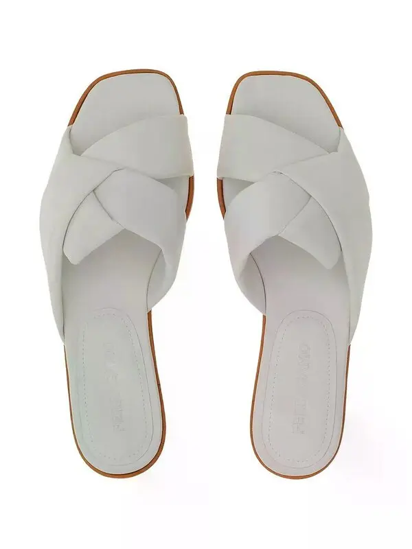 FERRAGAMO Knot-detail Leather Slides