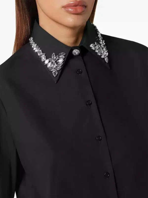 Philipp Plein Crystal-embellished Cotton Shirt