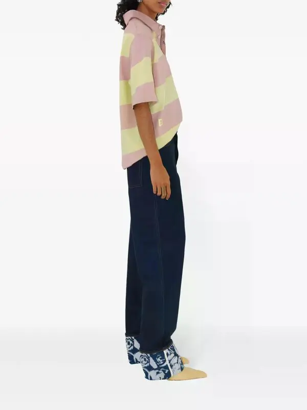 Burberry Striped Cotton Polo Shirt