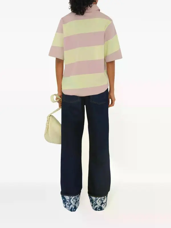 Burberry Striped Cotton Polo Shirt