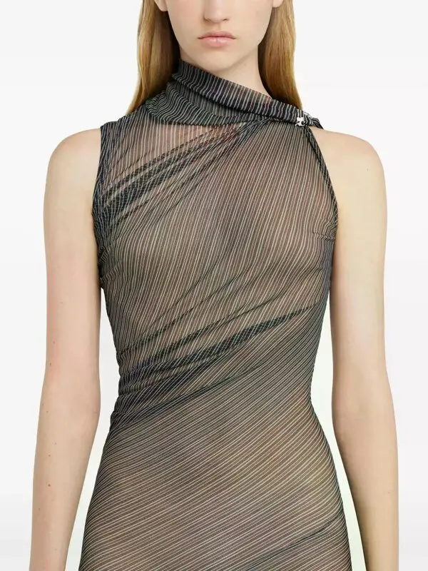 COURREGES Draped Mesh Dress