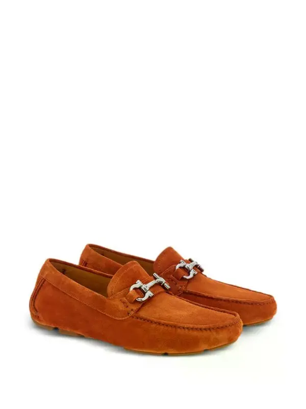 FERRAGAMO Gancini Suede Driving Shoes