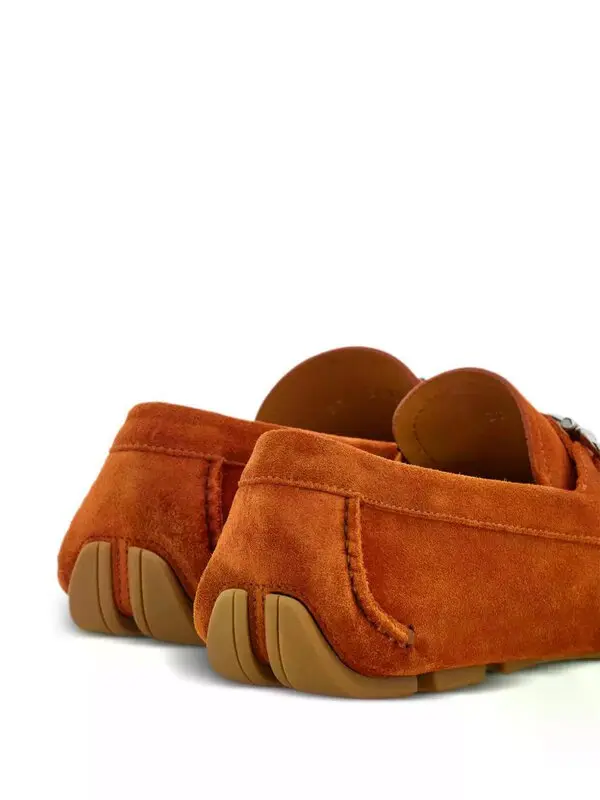 FERRAGAMO Gancini Suede Driving Shoes