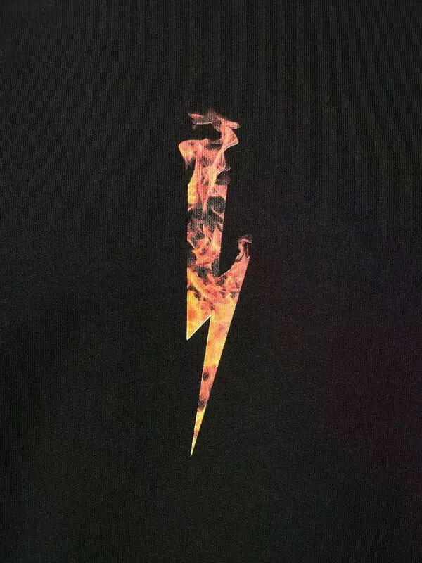 Neil Barrett Flames Logo Print Sweatshirt