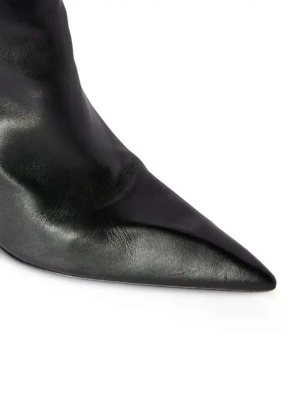 Off-White Crescent Knee-high Leather Stiletto Boots