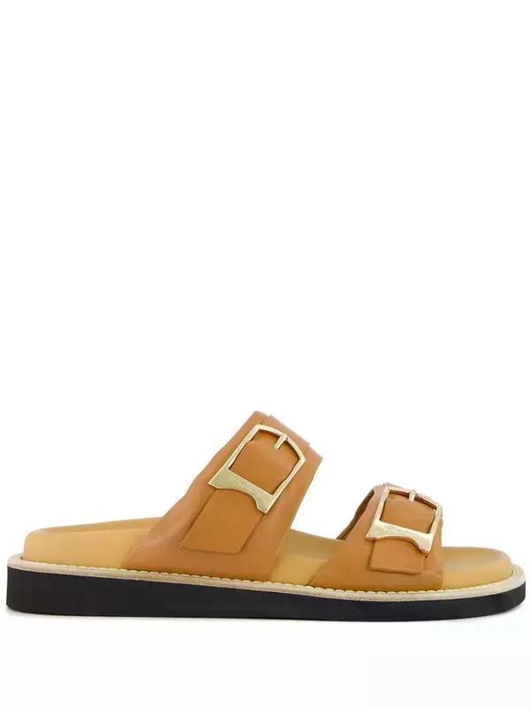 Santoni Double-buckle Leather Sandals