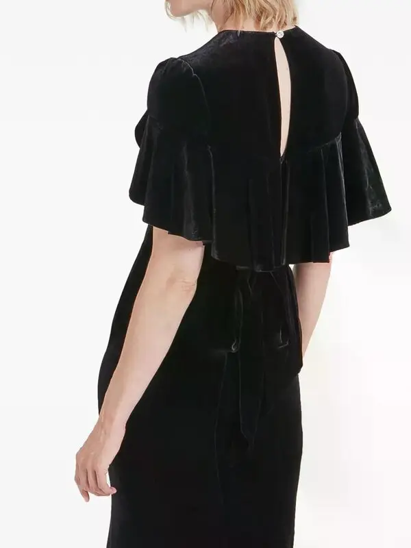 TEMPERLEY LONDON Ashcombe Velvet Midi Dress