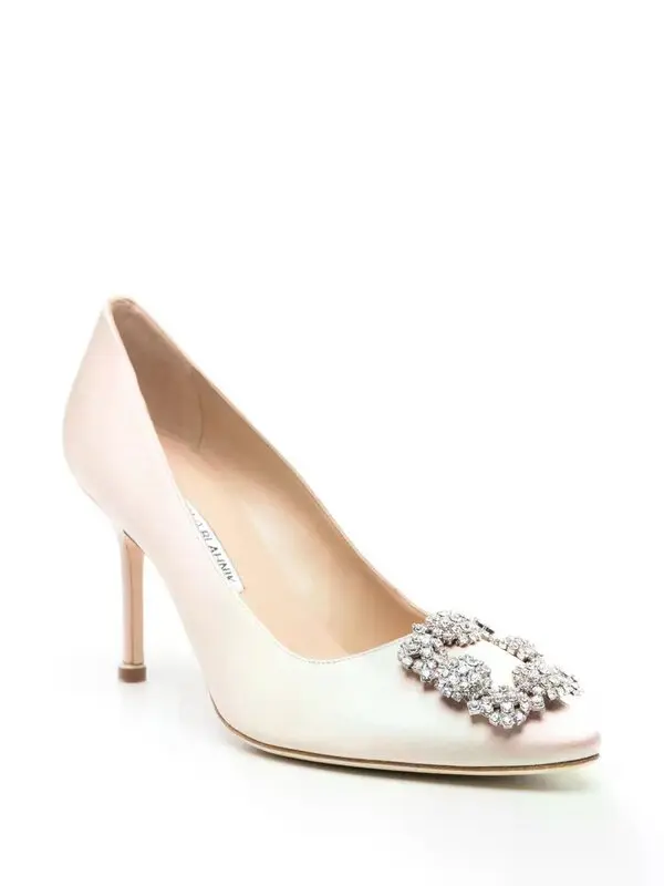 Manolo Blahnik Hangisi 90mm Satin Pumps