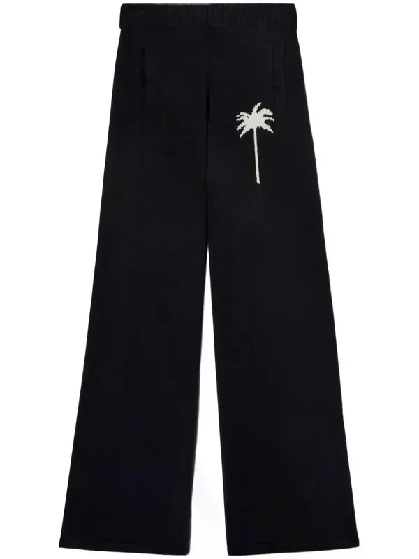 Palm Angels Palm Tree Knit Trousers - Black