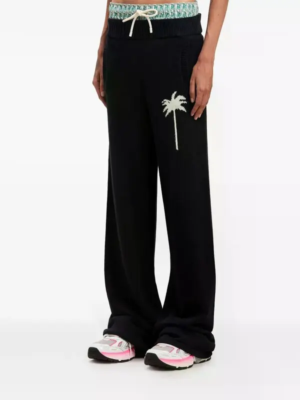 Palm Angels Palm Tree Knit Trousers - Black