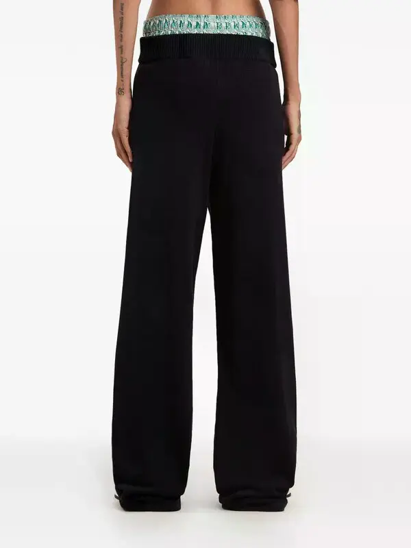 Palm Angels Palm Tree Knit Trousers - Black