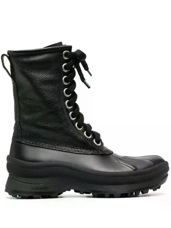 JIL SANDER Lace-up Calf Leather Combat Boots