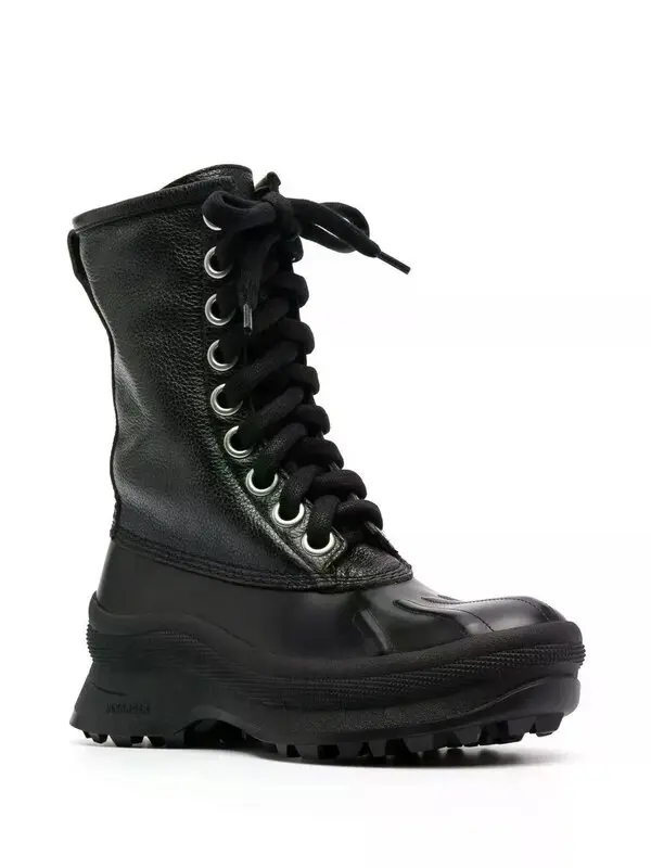 JIL SANDER Lace-up Calf Leather Combat Boots