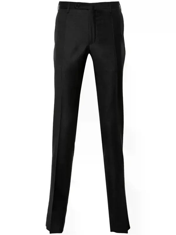 Incotex Anthracite Wool Trousers - Grey
