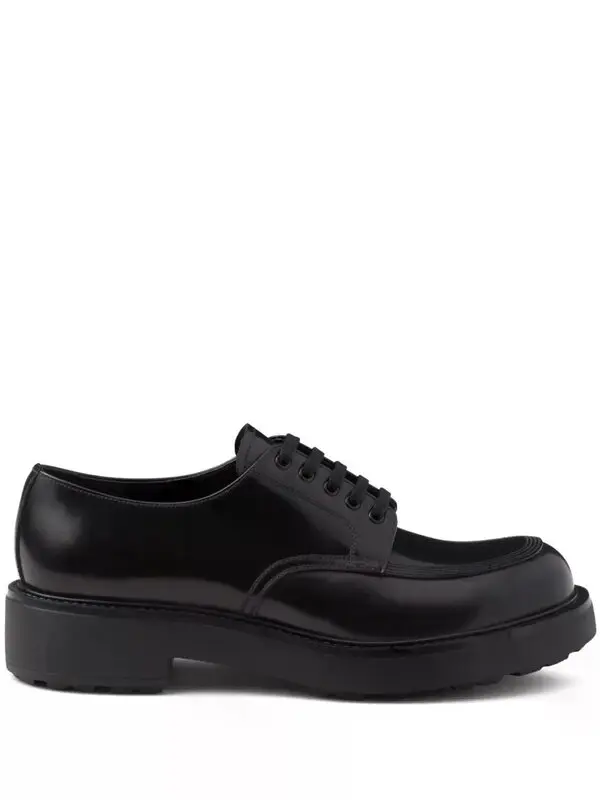 Prada Brushed Leather Derby Shoes