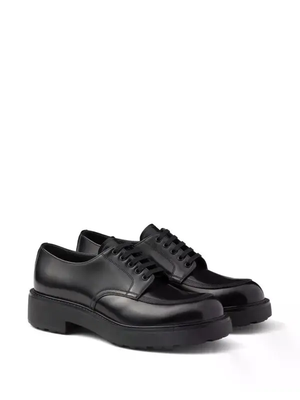 Prada Brushed Leather Derby Shoes