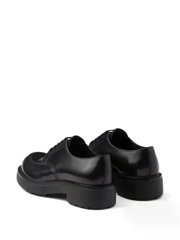 Prada Brushed Leather Derby Shoes