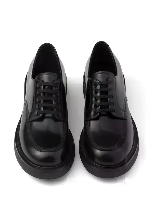 Prada Brushed Leather Derby Shoes