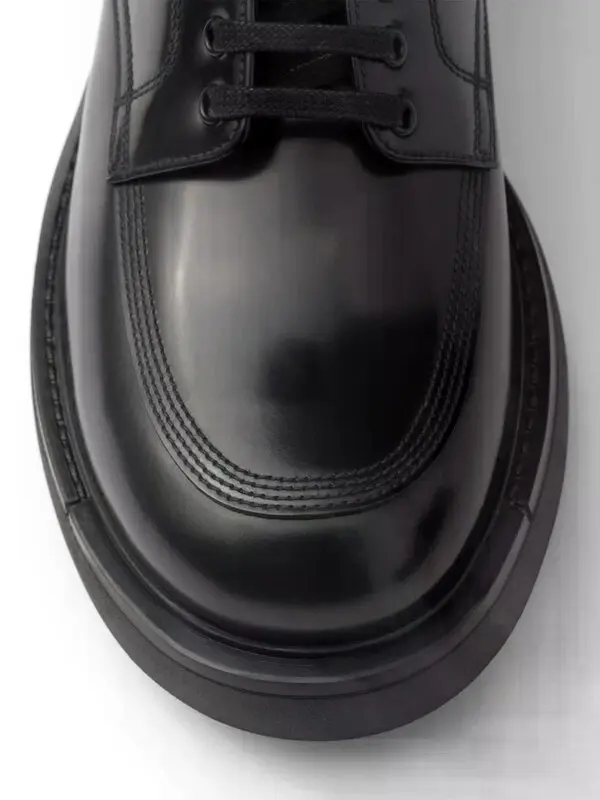 Prada Brushed Leather Derby Shoes
