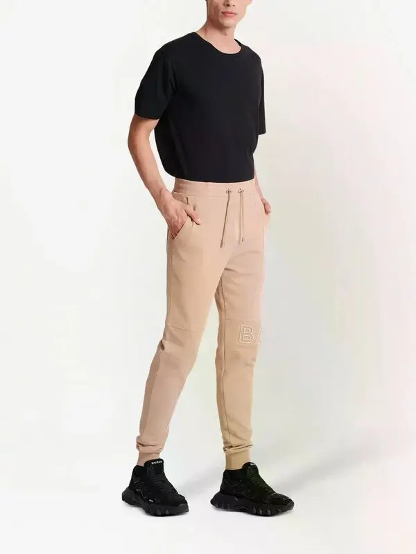 Balmain Embossed Logo Track Pants - Neutrals