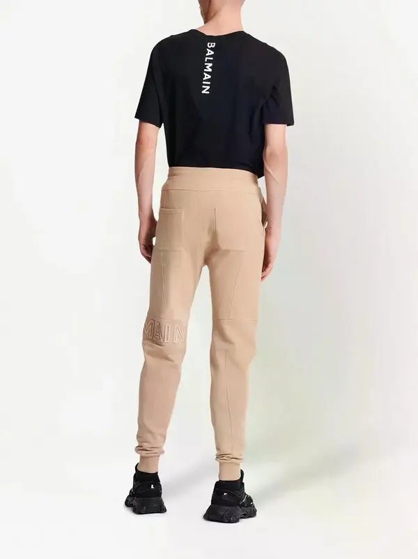 Balmain Embossed Logo Track Pants - Neutrals