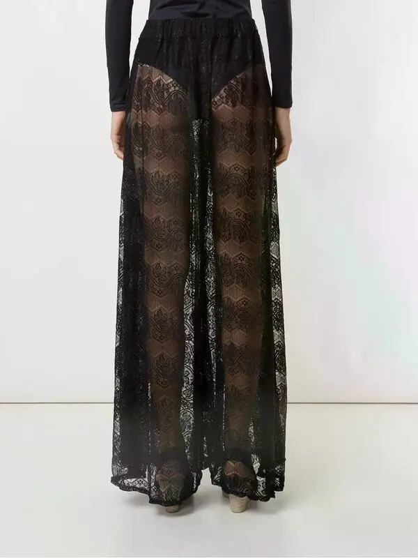 AMIR SLAMA Wide-leg Lace Trousers