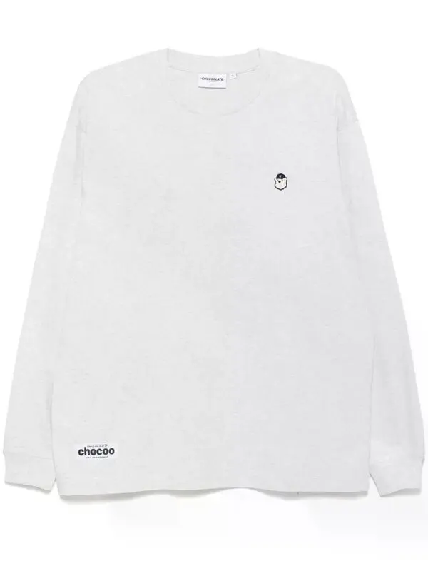 CHOCOOLATE Logo-patch T-shirt - Grey