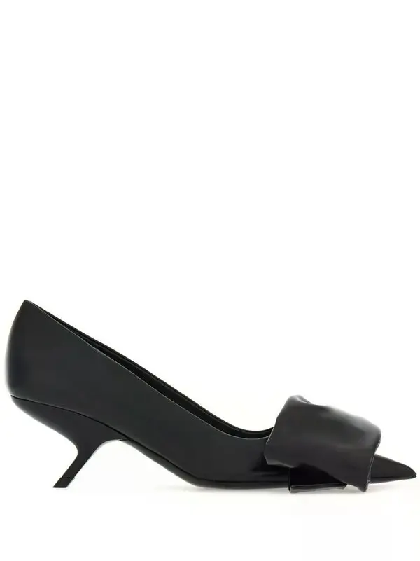 FERRAGAMO Leather Pumps With Oversized Bow