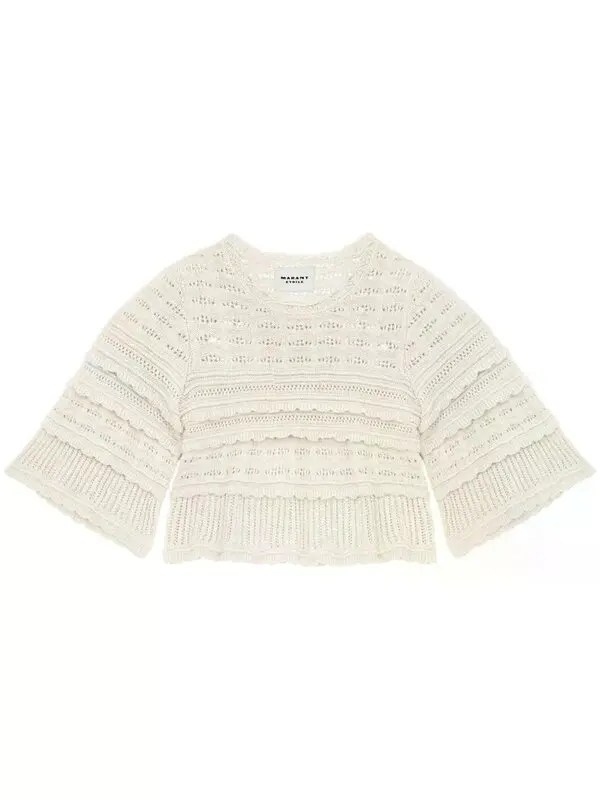MARANT ETOILE Azelia Cropped Sweater - Neutrals