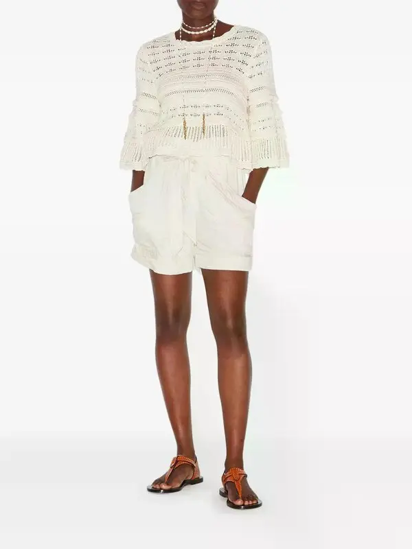 MARANT ETOILE Azelia Cropped Sweater - Neutrals