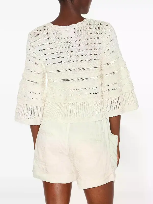 MARANT ETOILE Azelia Cropped Sweater - Neutrals