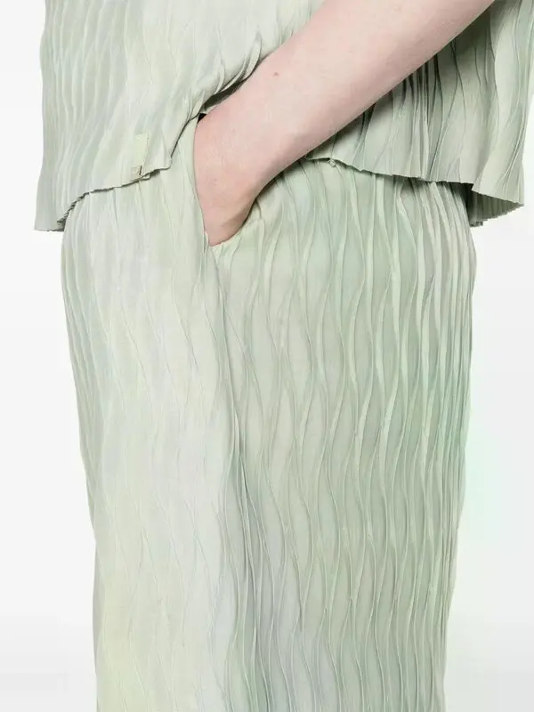 Herno Wrinkled-effect Trousers - Green