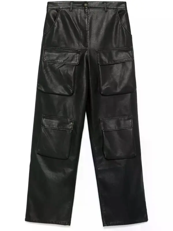 MSGM Faux-leather Cargo Pants